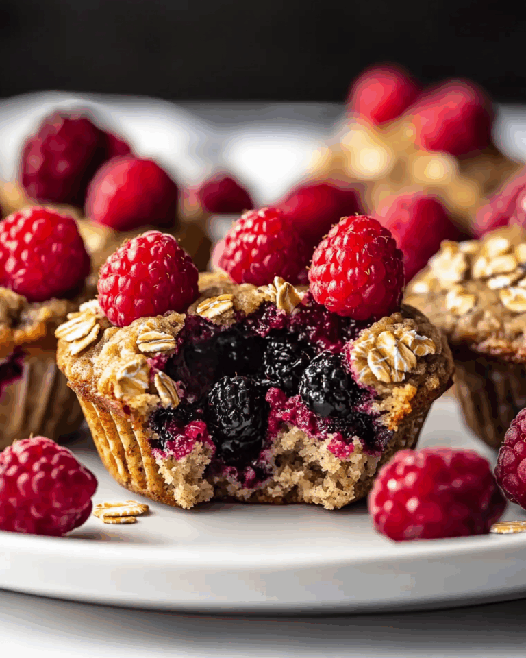 Healthy Berry Oatmeal Protein Muffins - Isabella Kitchen