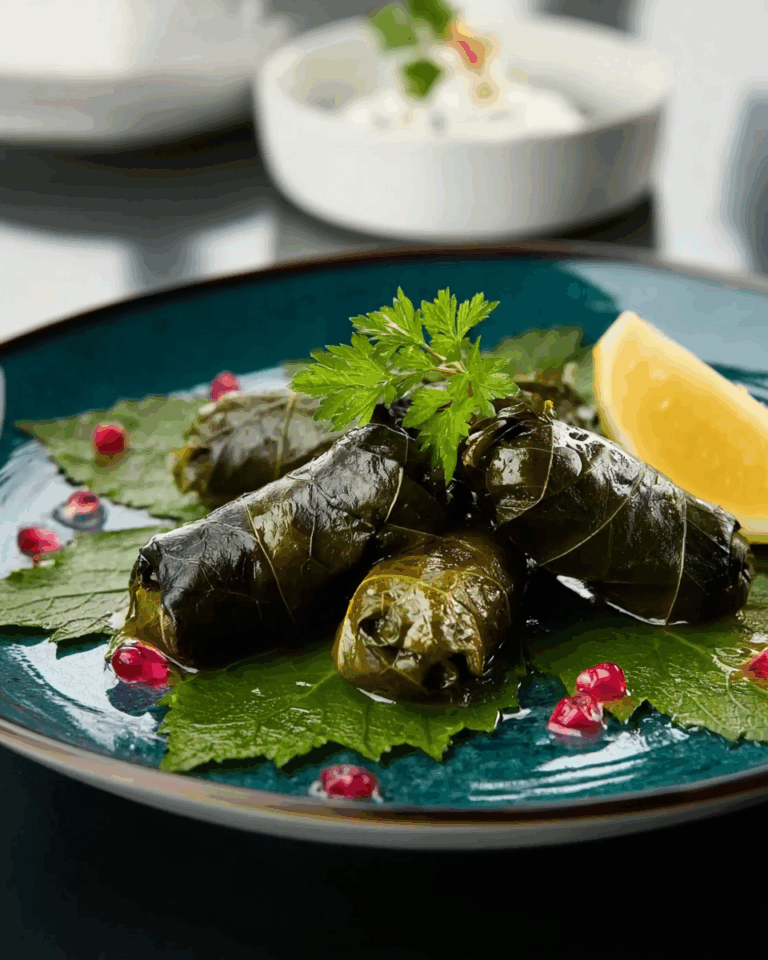 Dolmadakia (Stuffed Grape Leaves) - Isabella Kitchen